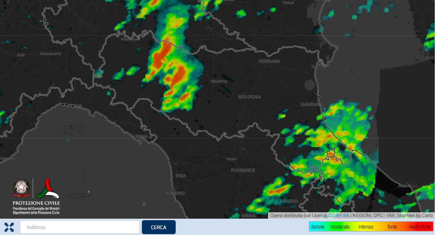 Forti temporali in atto, vediamo l'evoluzione per le prossime ore - Centro Meteo Emilia Romagna