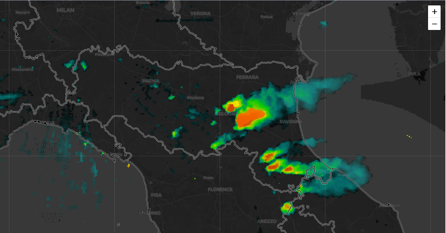 Forti temporali in corso: la situazione | Centro Meteo Emilia Romagna